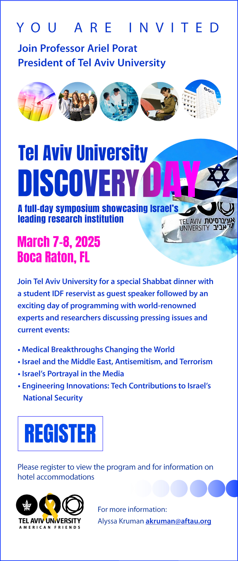 Discovery Day Program - American Friends of Tel Aviv University ...